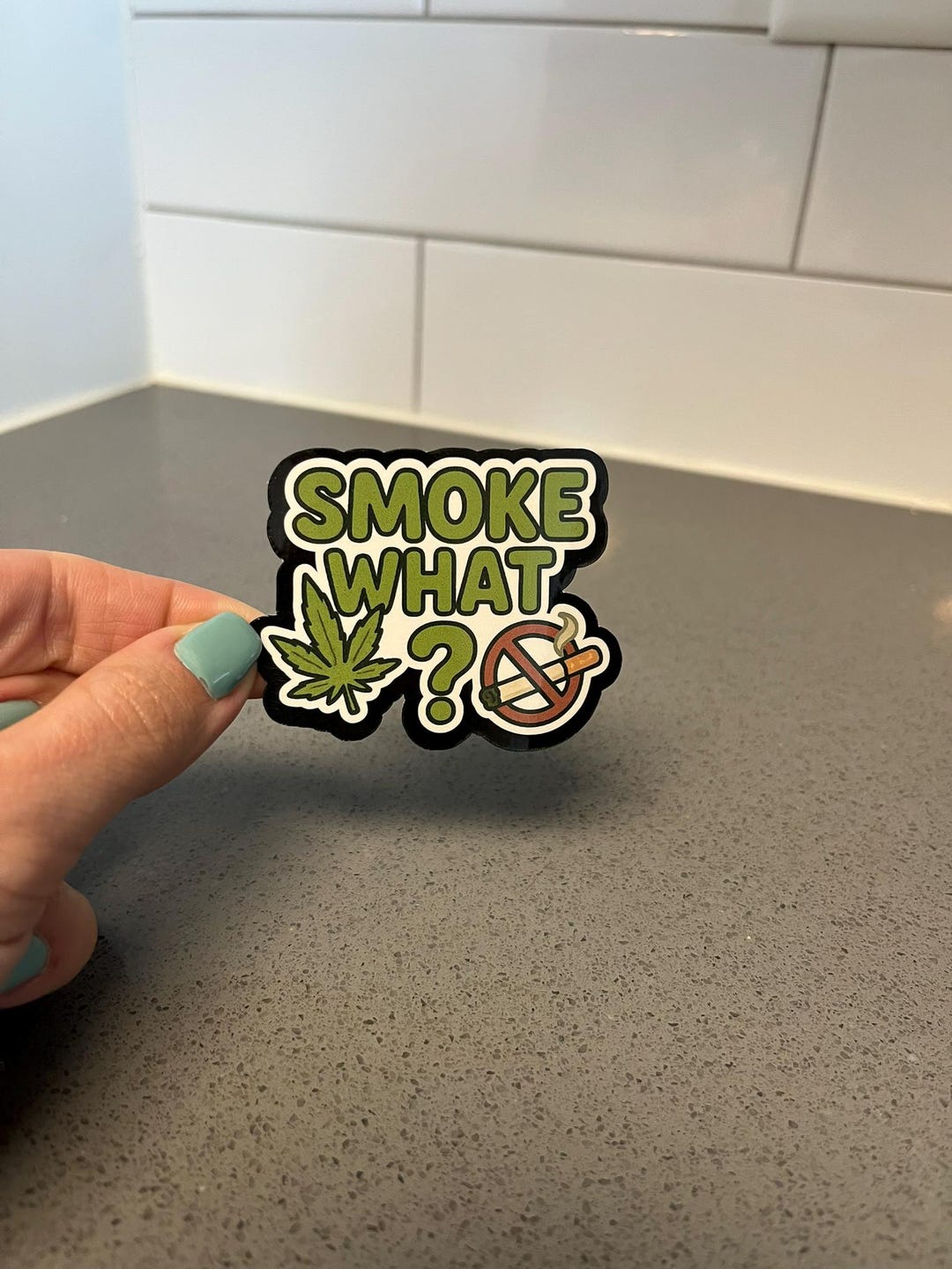 Smoke What Funny Weed Vs Cigarette Sticker With Anti Smoking Humor for ...