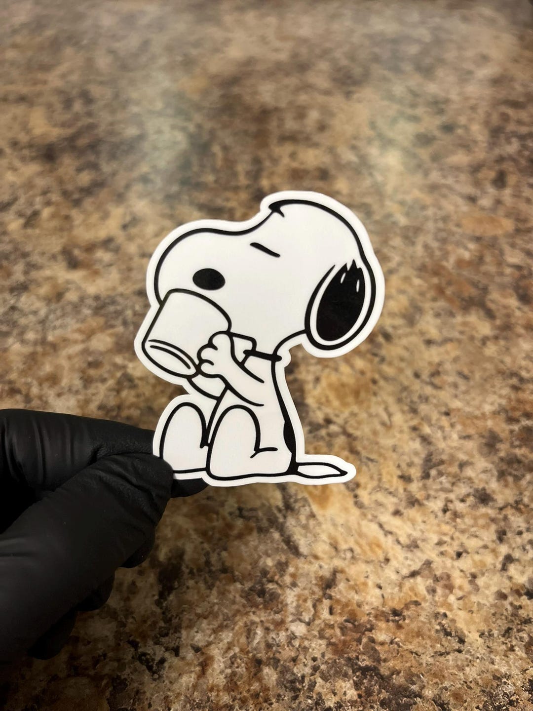 Coffee Break Snoopy Sticker | Peanuts Beagle Caffeine Art | Morning Cup ...