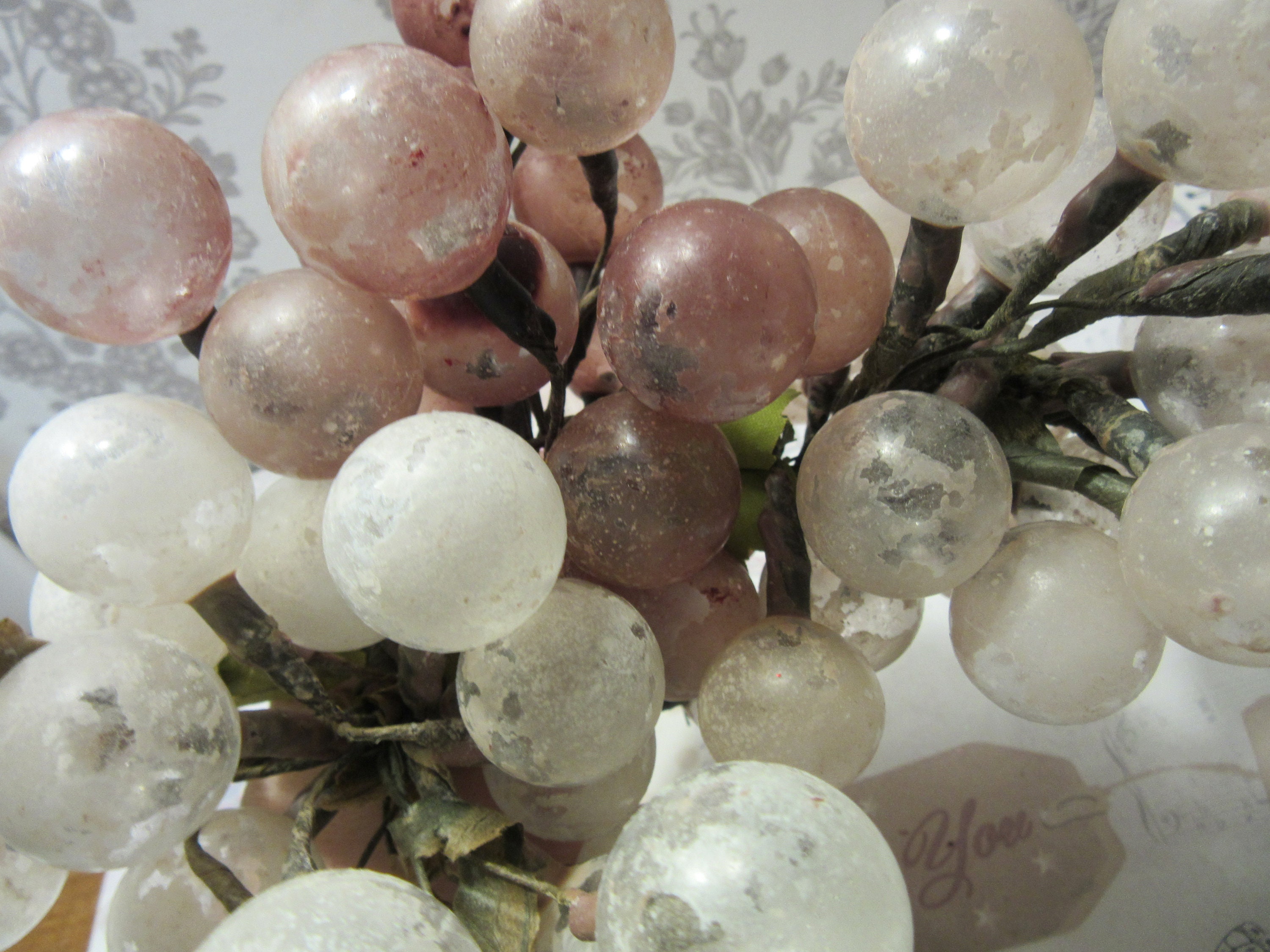 Antique French Glass Grape Clusters: Shabby Chateau Decor (set of 3) - Etsy