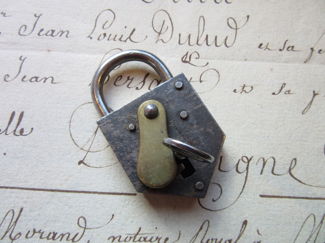 Vintage French Padlock With Key - French - Fully Functioning - Lock ...