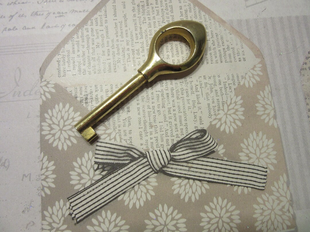 Antique French Chateau Key: Unique Gold Brass Collectible - Etsy