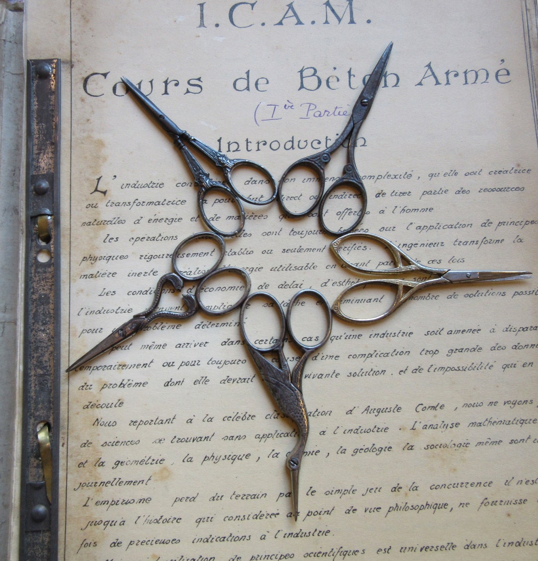 French Authentic Collectible Chrome Scissors - VINTAGE - May Have ...