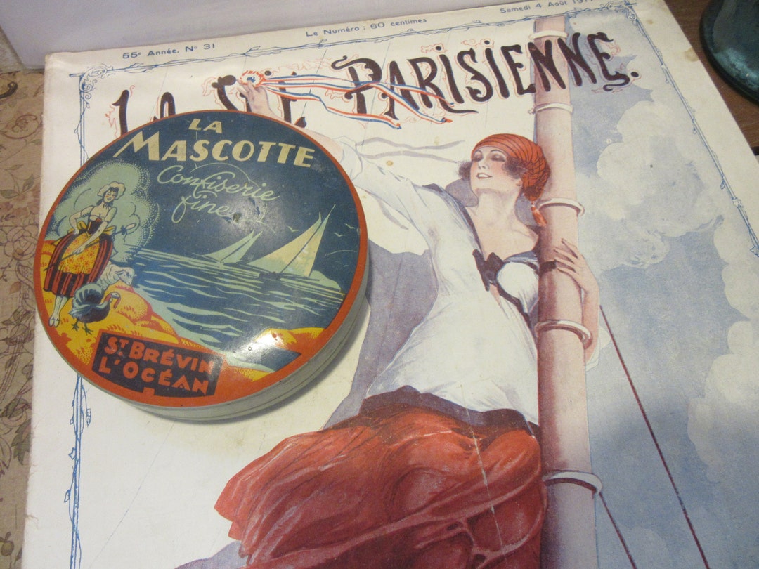 Vintage French Confiserie Confectionary Collectible Metal Paris ...