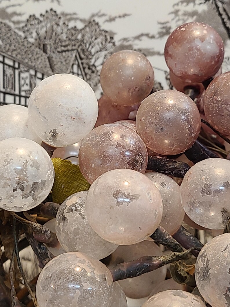 Antique French Glass Grape Clusters: Shabby Chateau Decor (set of 3) - Etsy