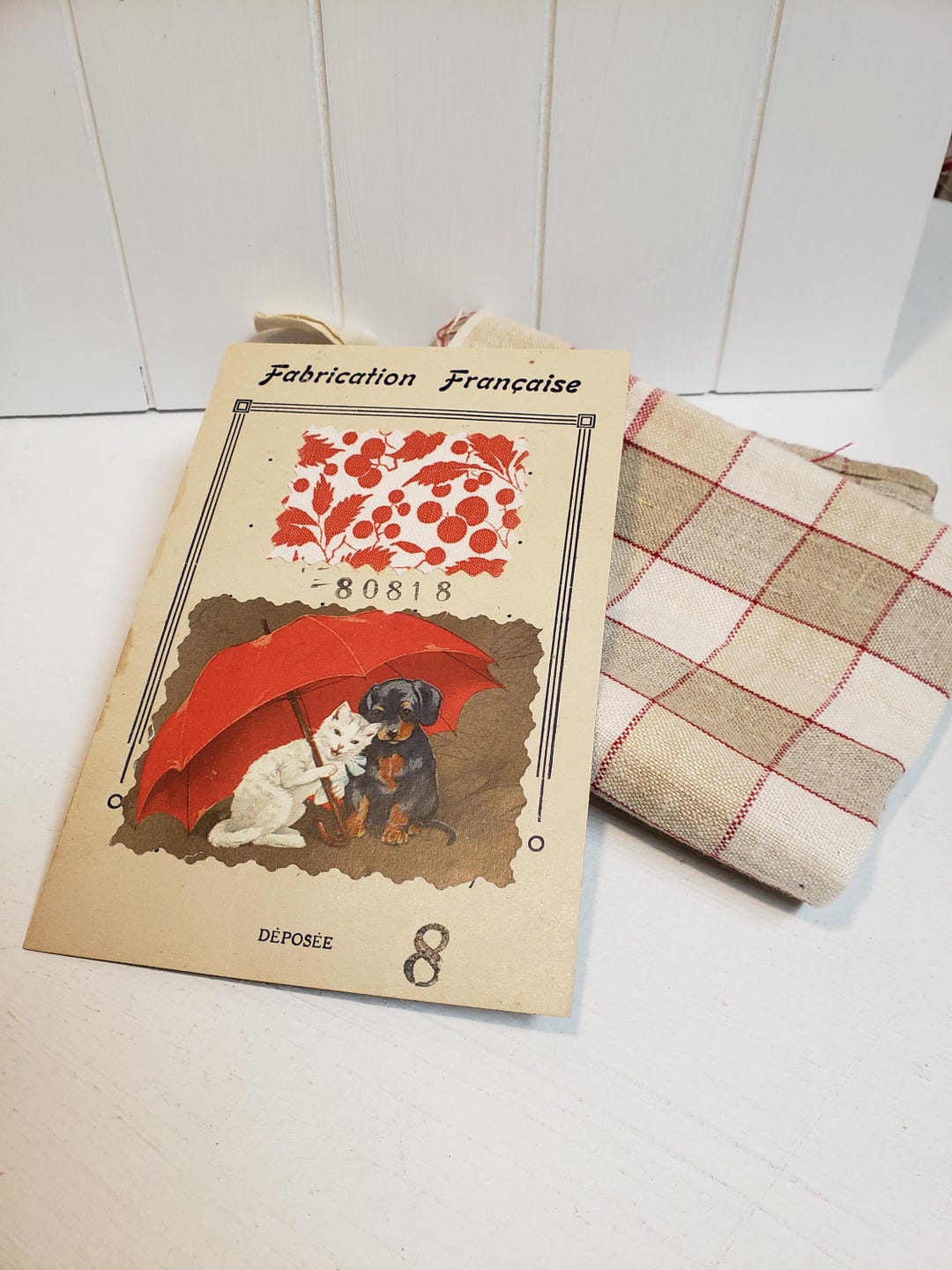 Antique French Fabric Sample Card: "echantillon" Ephemera (4x6) - Etsy