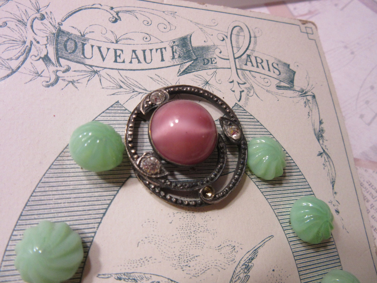 Vintage French Brass Buttons C. 1930s / 1 FRENCH Metal Shank - Etsy