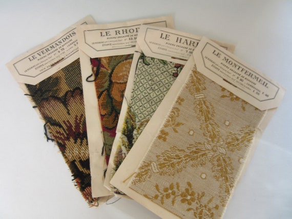 Antique Au Bon Marche Fabric Sample Card Authentic French - Etsy