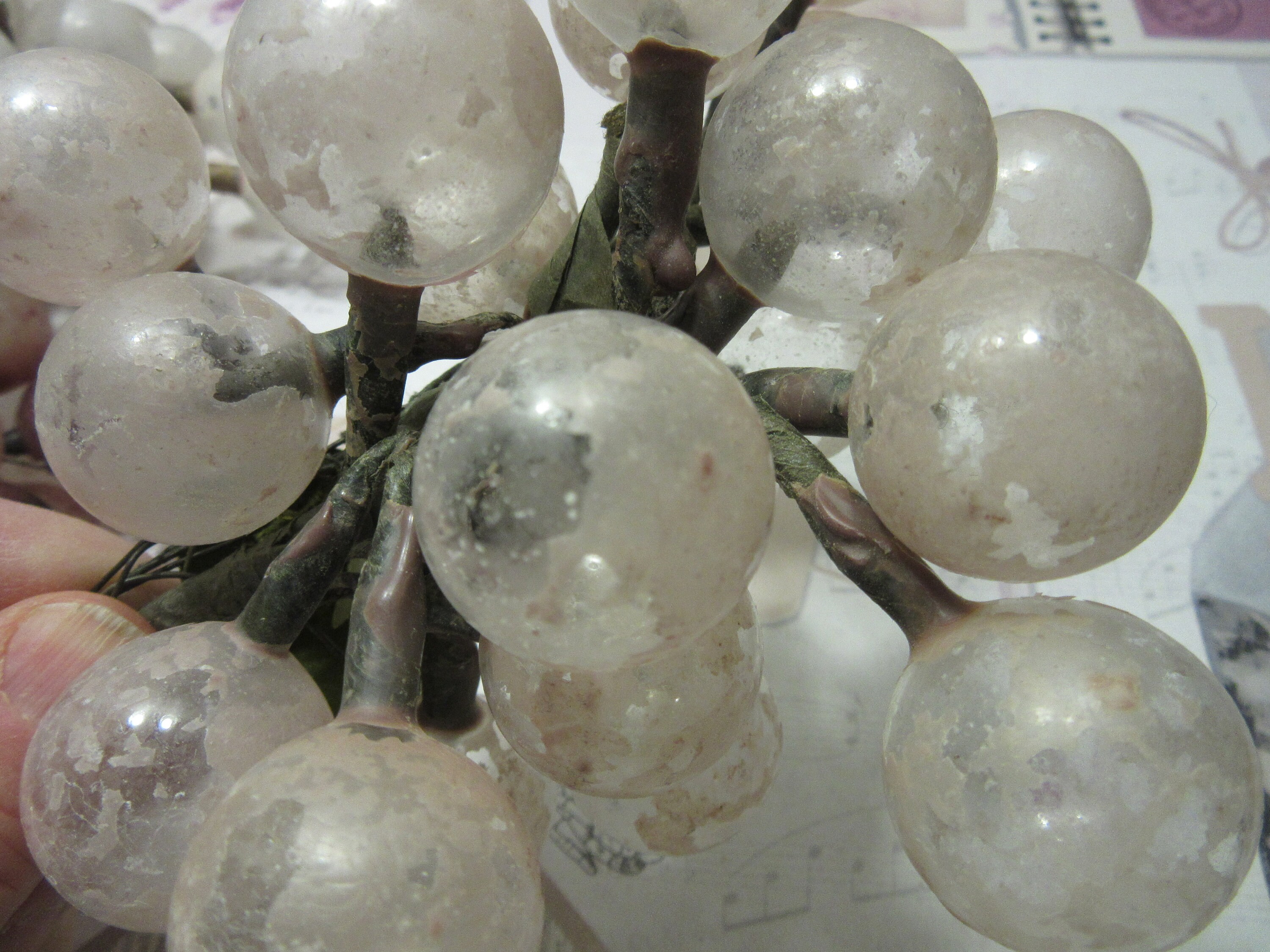 Antique French Glass Grape Clusters: Shabby Chateau Decor (set of 3) - Etsy