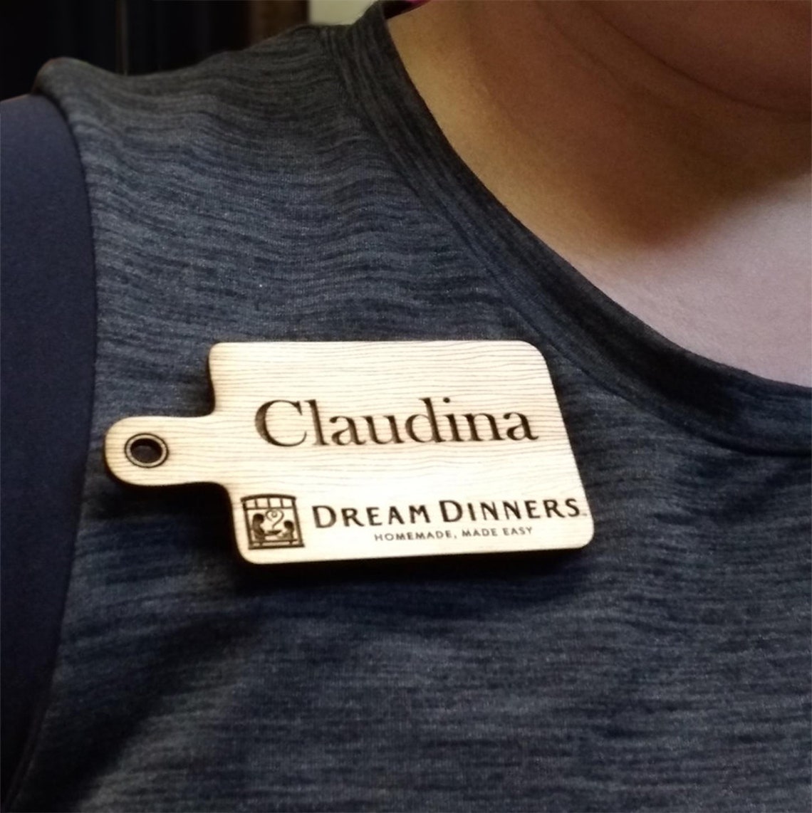 Custom Laser Cut and Engraved Wood Name Tag With Magnetic | Etsy