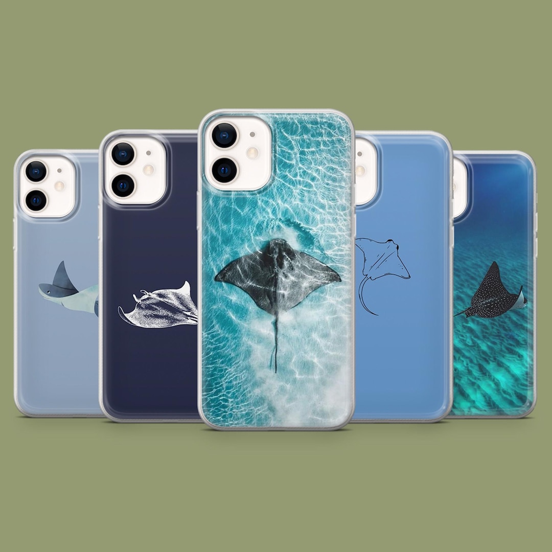 Stingray Phone Case Manta Ray Shark Cover for 17, 17pro, 16, 15, 14, 13 ...