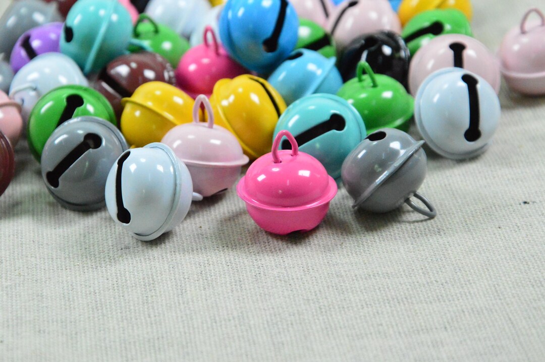 22mm Colored Bell Charms, Metal Round Jingle Bells, 13 Colors, Cat ...