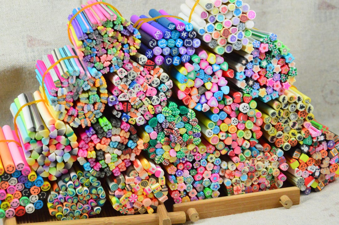 5x50mm Assorted Style Polymer Clay Sticks, Polymer Clay Canes, Fimo ...