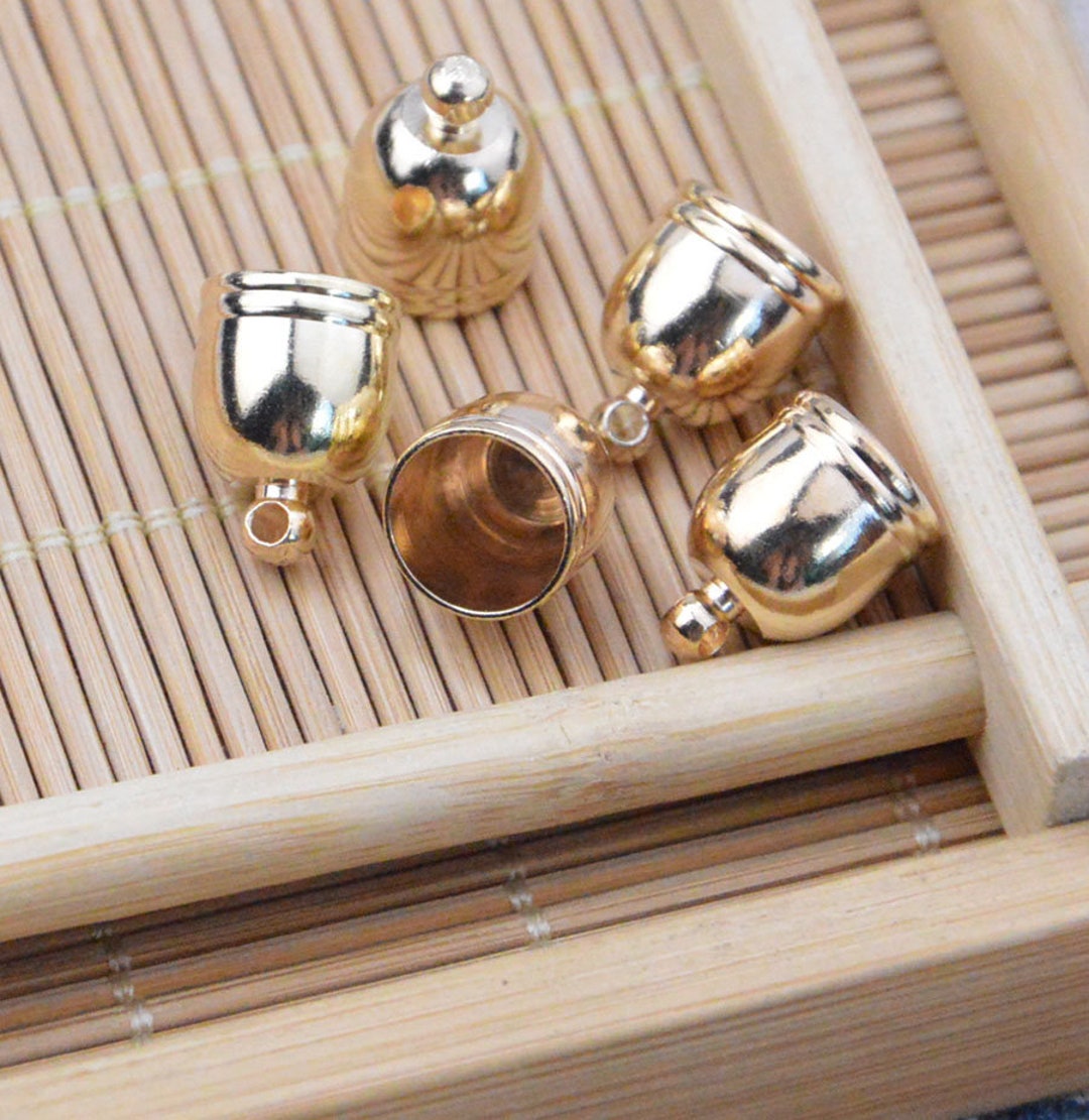 10 Pcs/20 Pcs Gold Metal Caps, Gold End Caps, Tassel Caps 10x13mm - Etsy