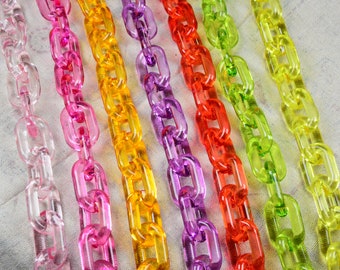 Large Oval Acrylic Link Chain, Chunky Chain, Bag Chain, Handbag Chain ...