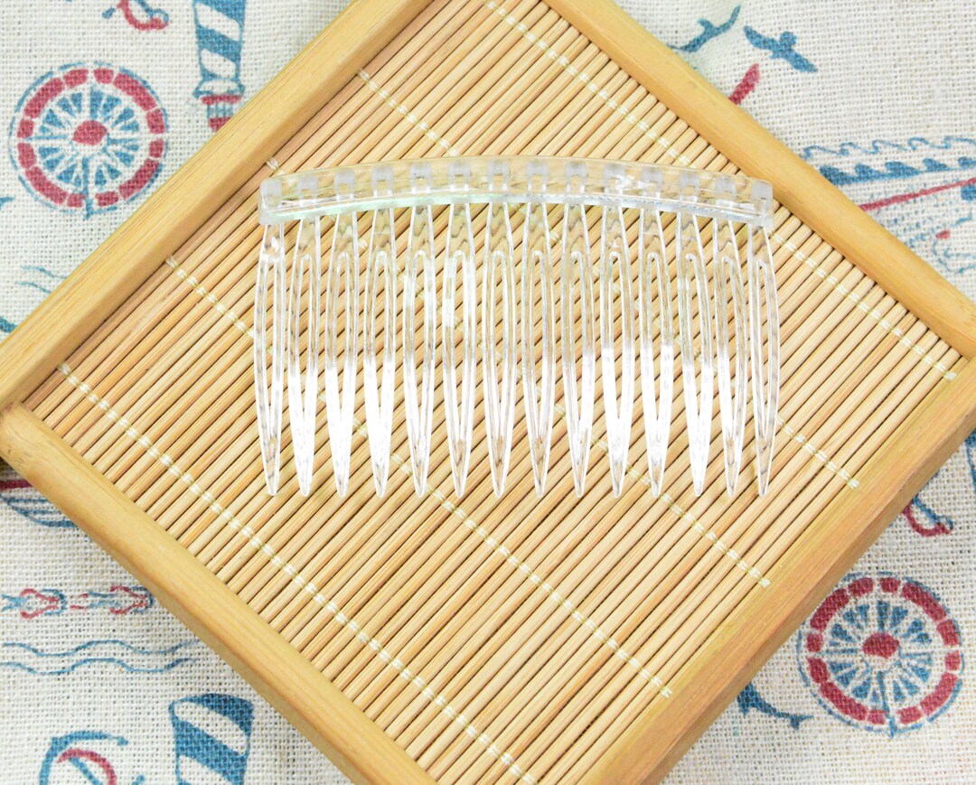 10 Pcs/20 Pcs 14teeth Clear Plastic Hair Combs, Transparent Plastic ...