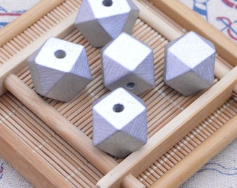 14 Hedron Geometric Figure Wood Beads50pcs 20mm Pale Green - Etsy