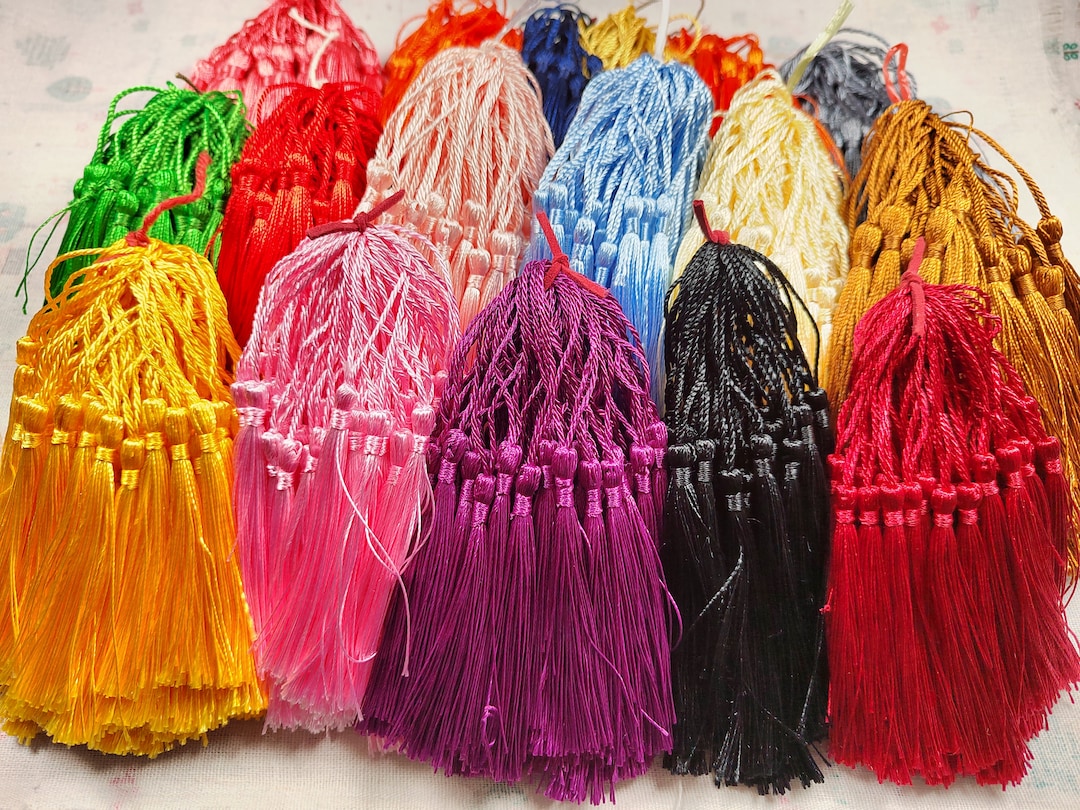 50PCS Silk Tassels, Assorted Color Silk Tassels for DIY Crafts, Silk ...