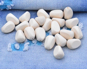 50pcs Wooden Cone Beads,natural Unfinished Wood Cones,cone Wood Beads ...