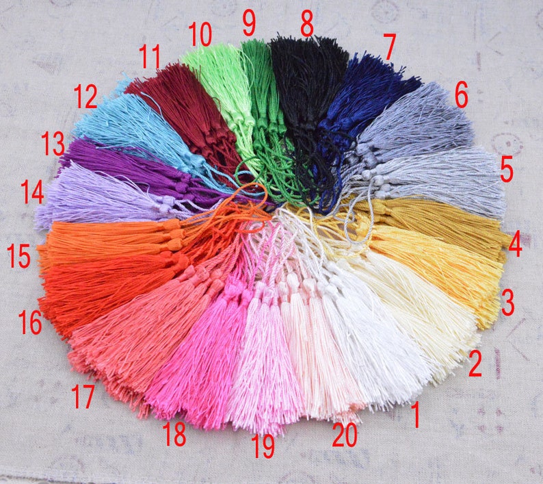 50PCS Silk Tassels, Assorted Color Silk Tassels for DIY Crafts, Silk ...