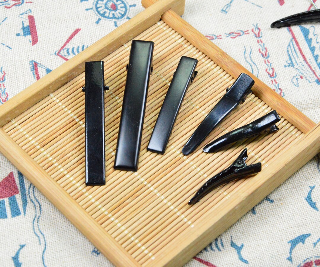 100 Pcs Black Metal Clips, Alligator Hair Clips - Etsy