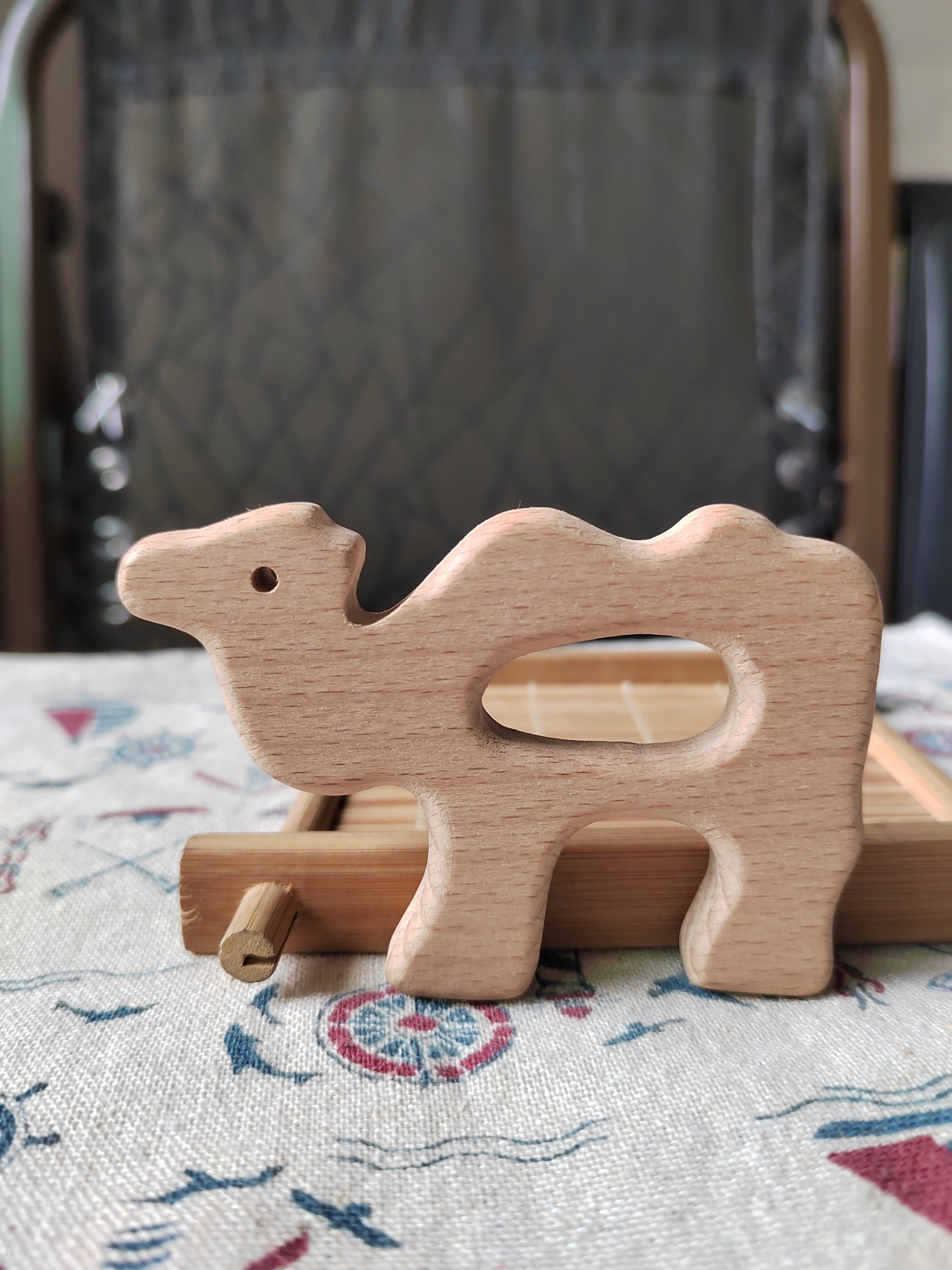 Beech Wood Teether, Assorted Animal Teether Baby Toys, Natural Baby ...