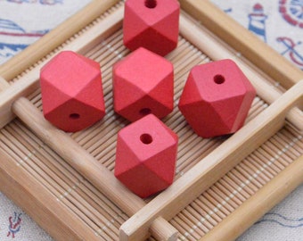 14 Hedron Geometric Figure Wood Beads50pcs 20mm Army Green - Etsy