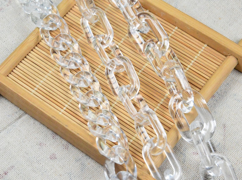 Transparent Acrylic Chain Clear Open Link Plastic Chain - Etsy