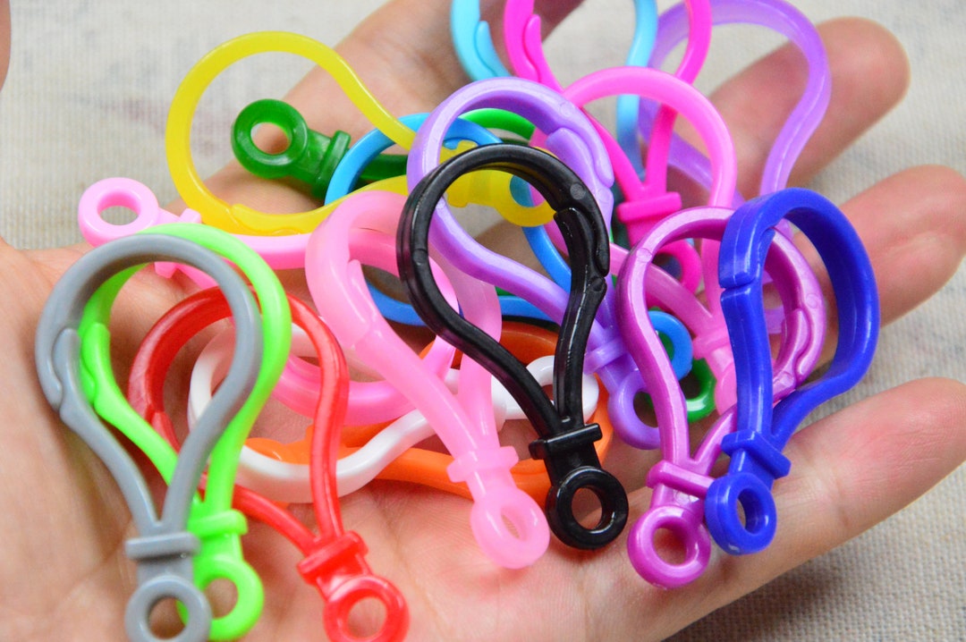 Large Plastic Key Chain Clasps, 19 Colors Jewelry Chain Hook Connector ...