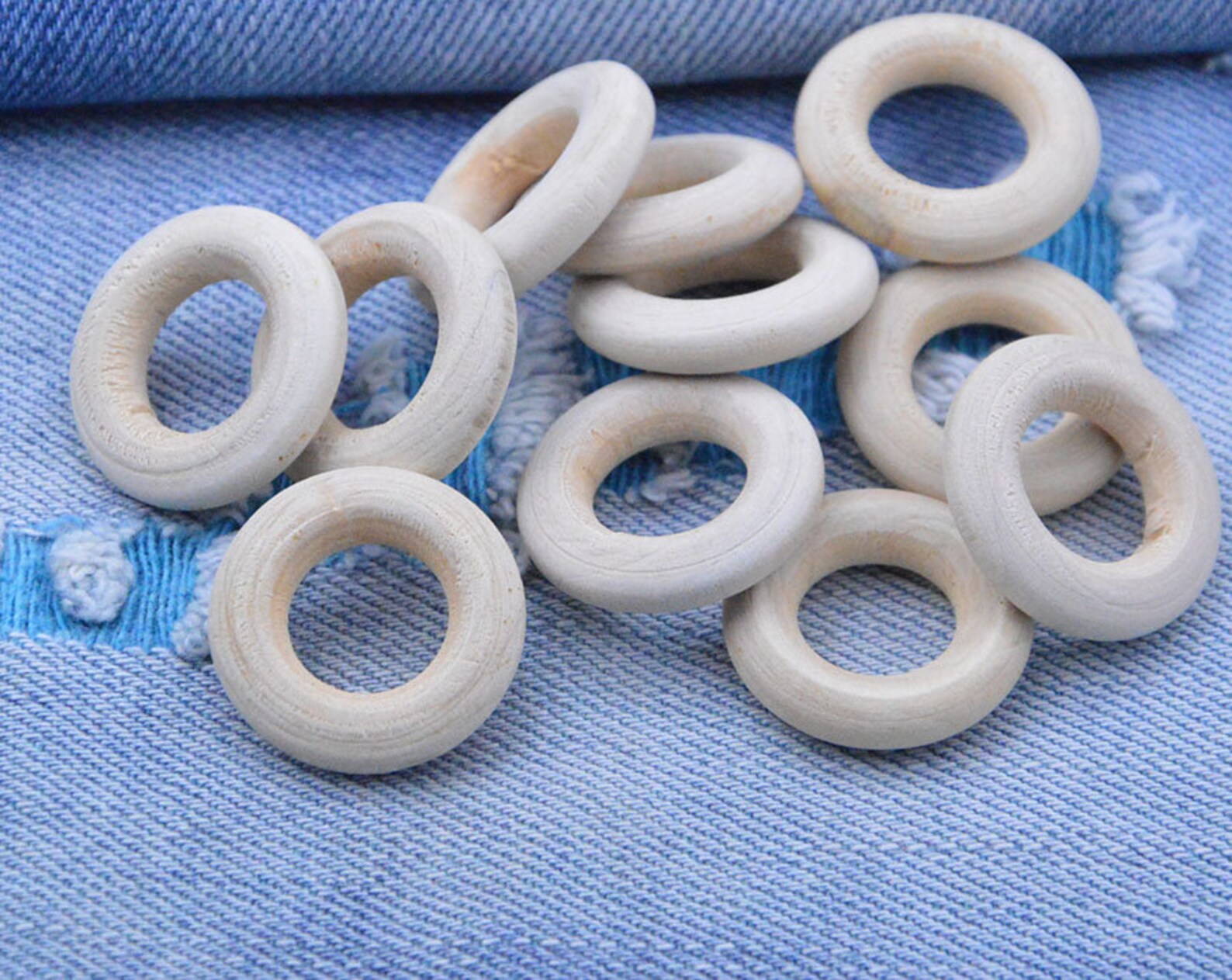 20pcs Wooden Circles Unfinished Round Wood Ring 24mm - Etsy
