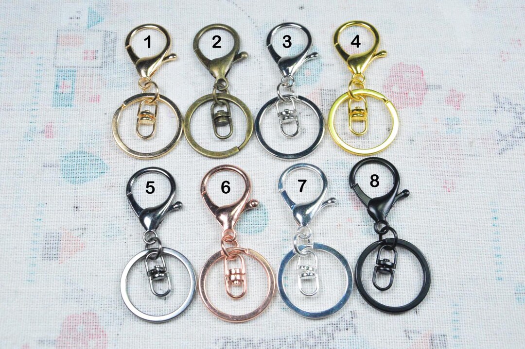 5 Pcs Lobster Clasp With Split Ring and Swivel Link, Key Chain Ring ...