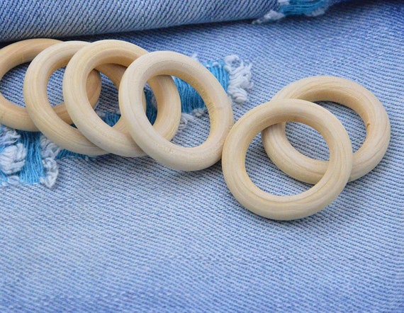 20PCS Wooden Circles Unfinished Round Wood Ring Wood Circle - Etsy