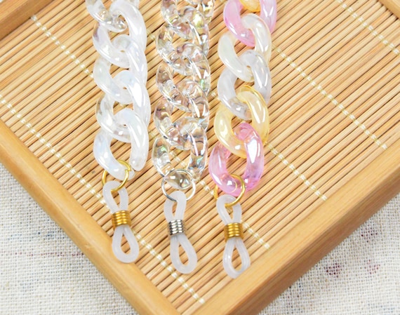 Iridescent Acrylic Link Chain Open Link Plastic Chain | Etsy