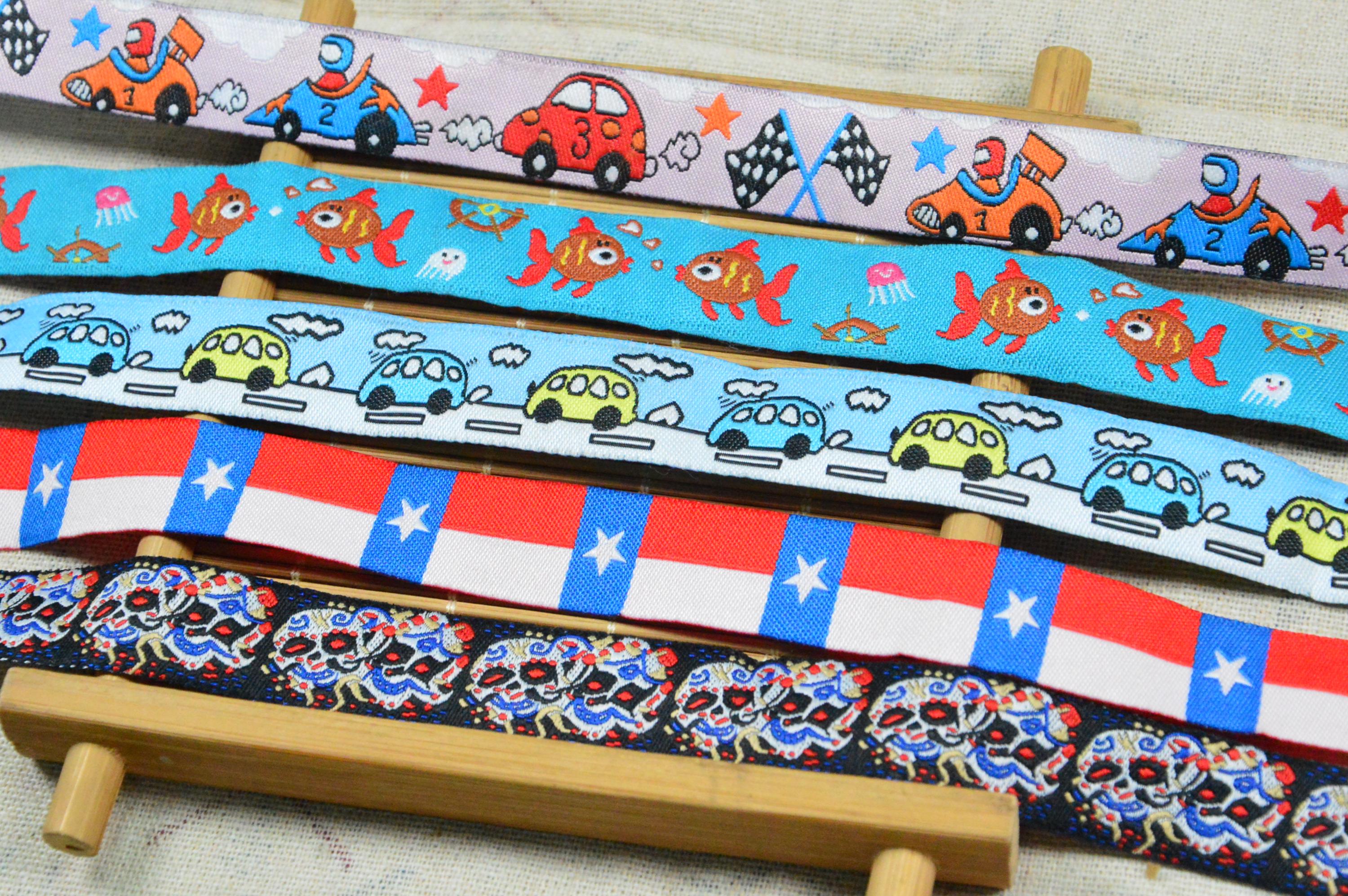 5/8'' Width Assorted Cartoon Jacquard Ribbon, Cartoon Woven Ribbon ...