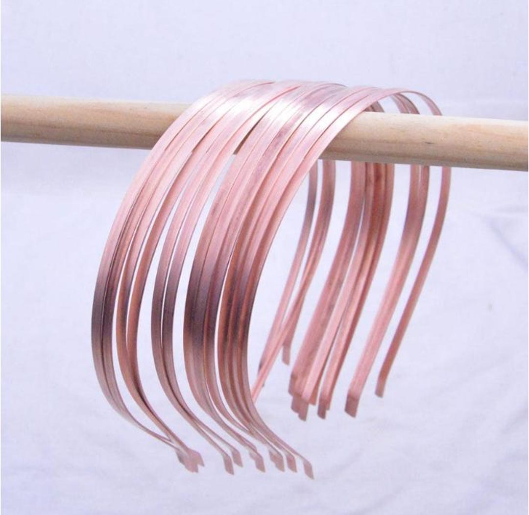 20 Pcs of 4mm Copper Plated Metal Headband, Metal Hair Band Hair Hoop ...