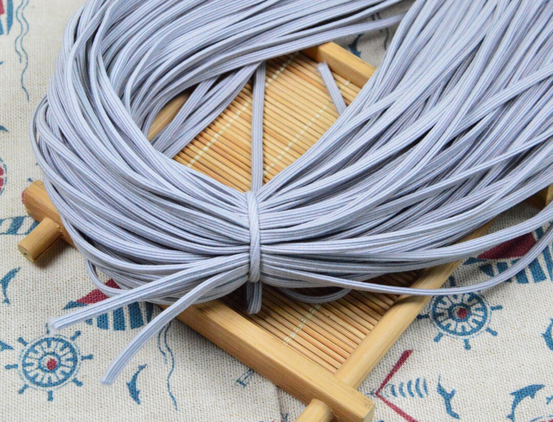 100 Yds Grey Flat Elastic Cord Stretch Drawstring Cord 3x2mm - Etsy