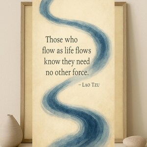 Zen “flow as Life Flows” Taoist Quote Poster | Lao Tzu Printable Art ...