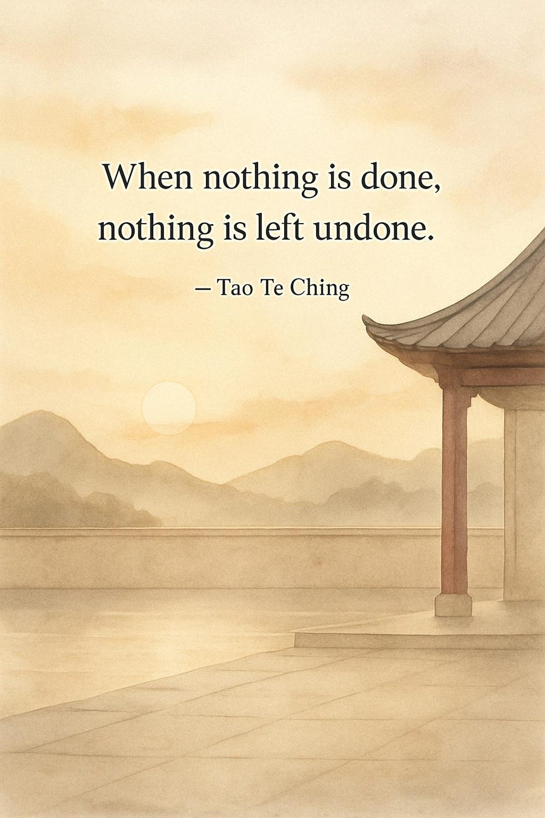 Tao Te Ching Quote Wall Art – “when Nothing is Done” – Zen Printable ...