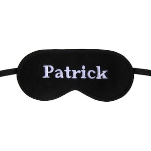 Customized Text Sleep Mask, Name Embroidery Sleeping Eye Mask, Text of ...