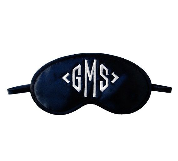Personalized Monogram Sleep Mask Initials Eye Mask | Etsy