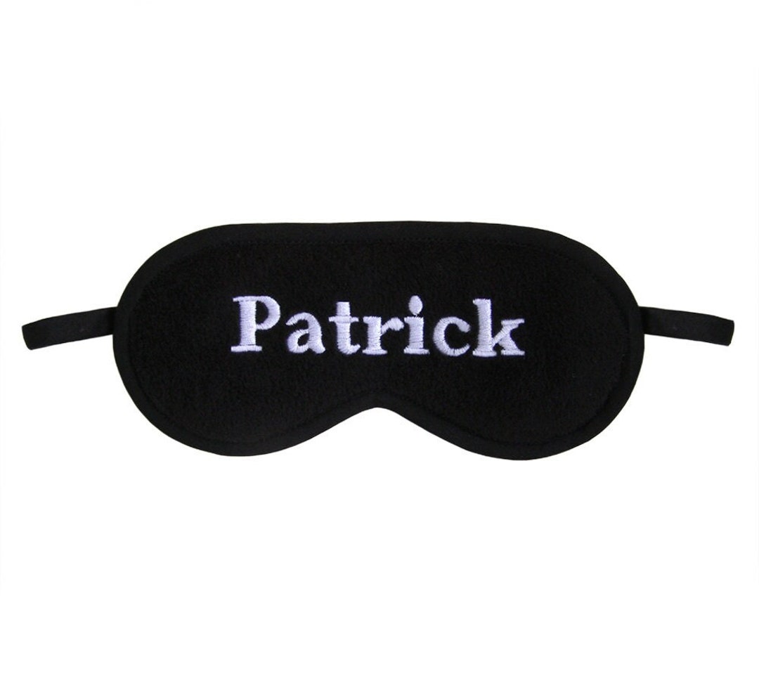 Customized Text Sleep Mask, Name Embroidery Sleeping Eye Mask, Text of ...