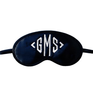 Personalized Monogram Sleep Mask, Customized Eye Mask, Initials Gift ...