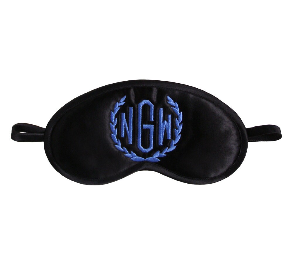 3 Letter Monogram Sleep Mask, Customized Sleeping Eye Mask ...