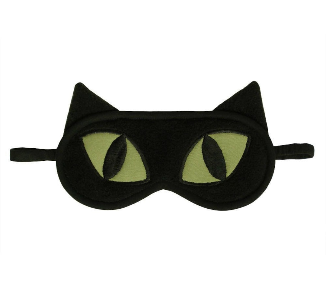 Cat Sleep Mask, Black Cat Blindfold, Eye Pillow, Animal Sleep Mask ...