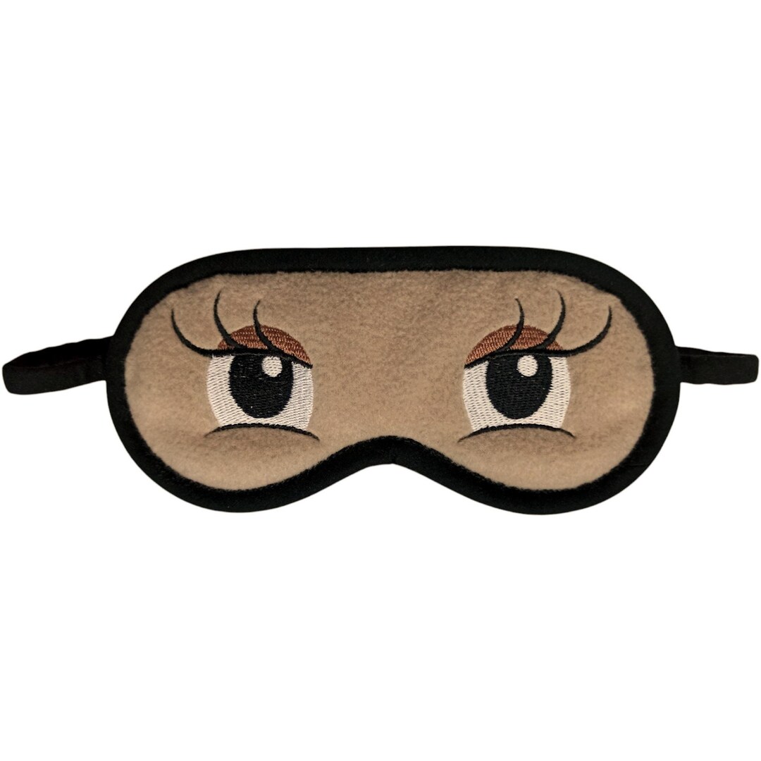 Eyes Sleep Mask, Manga Face Eyemask, Beige Sleeping Eye Mask, Anime ...
