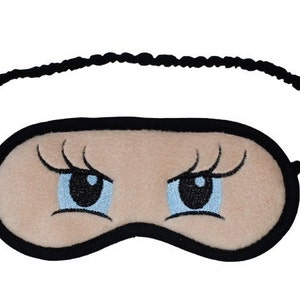 Eyes Sleep Mask, Manga Face Eyemask, Beige Sleeping Eye Mask, Anime ...