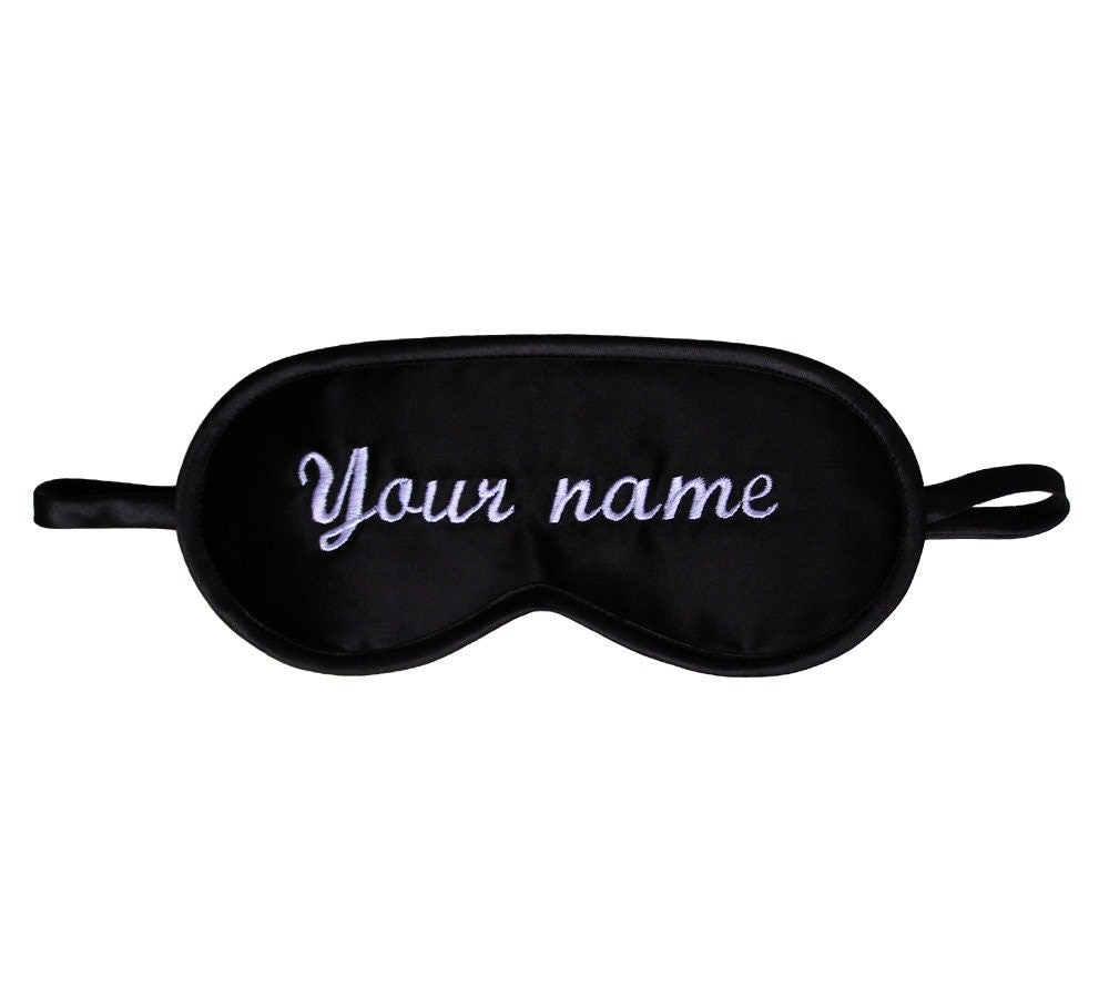 Your Name or Text Sleep Mask, Customized Sleeping Eye Mask ...