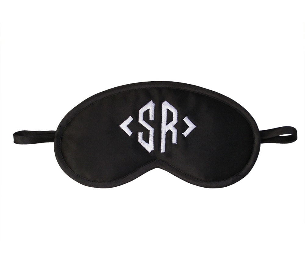 Personalized Monogram Sleep Mask Initials Eye Mask - Etsy