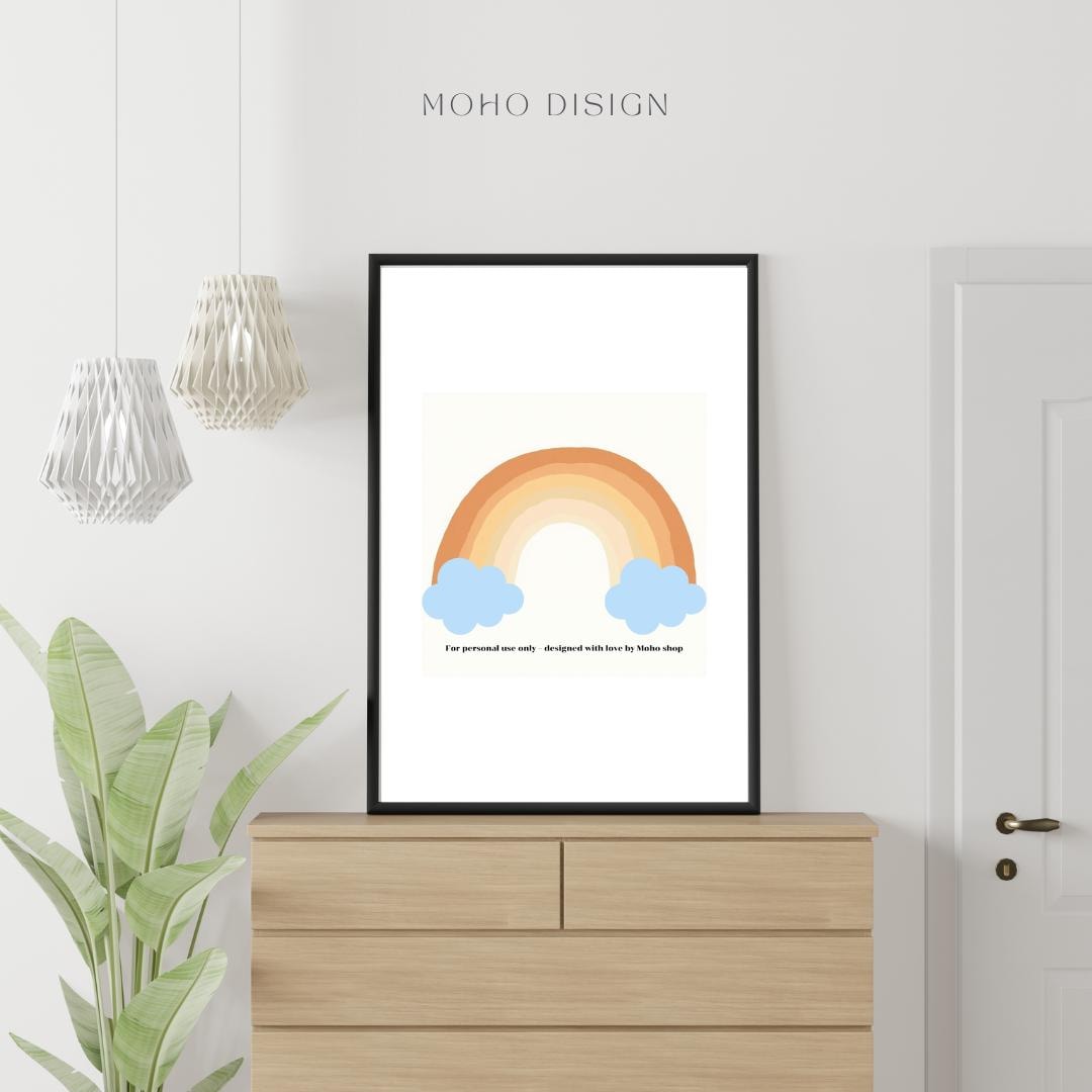 Rainbow Bohoe | Printable Artful Wall Art | Boho Rainbow Art | Boho ...