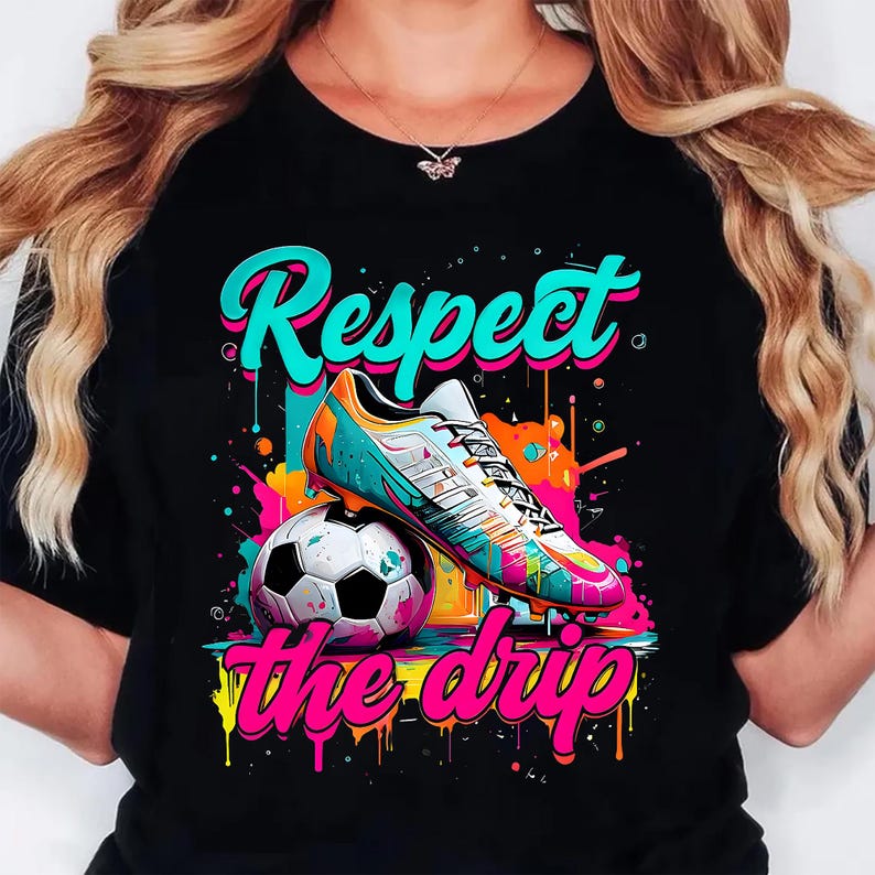 Soccer Drip PNG Bundle, Respect the Drip Soccer Ball Ice Cream Melt ...