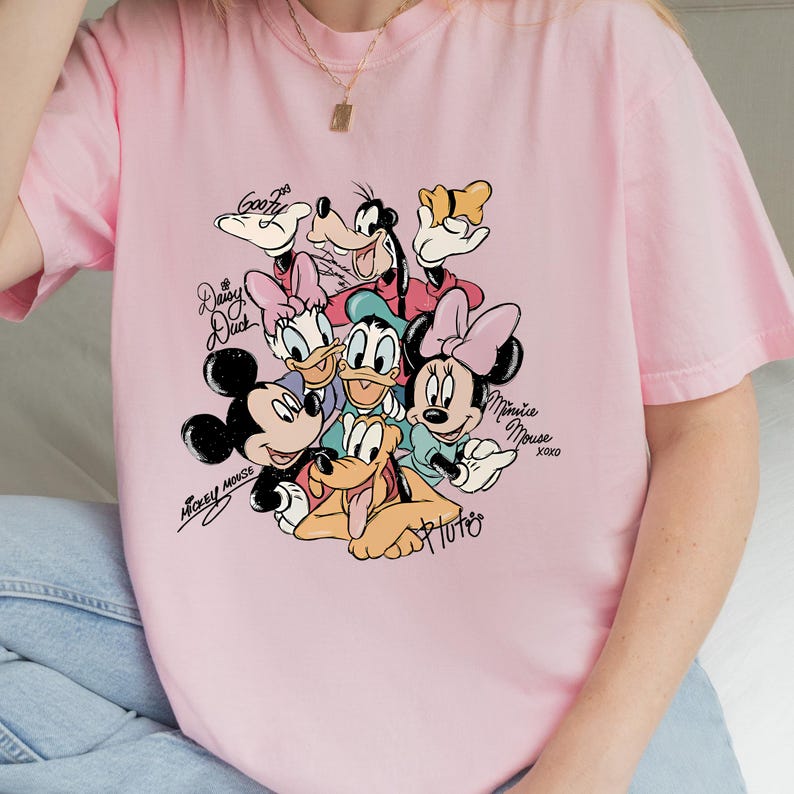 Comfort Colors Vintage Cartoon Character Tee Cute Retro Cartoon Unisex ...